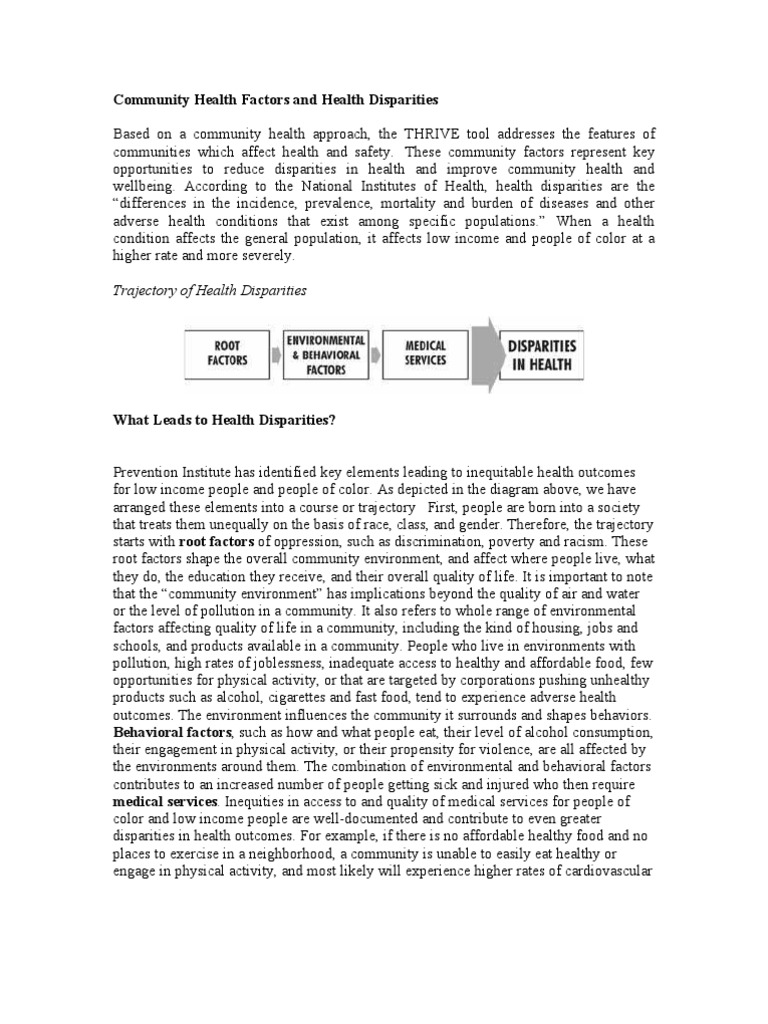 Community Health Factors and Health Disparities | PDF | Health Equity ...
