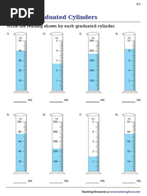 Graduated Cylinder Worksheet Solved I. Answer As Directed: 1. Give The