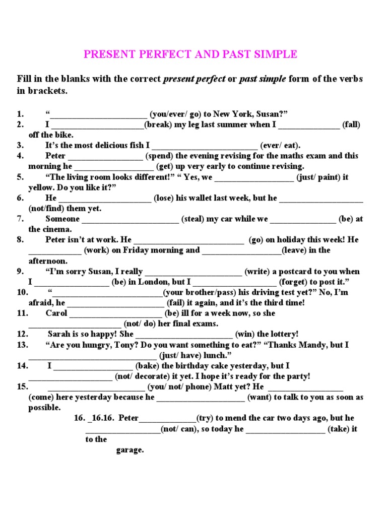 Practice PRESENT PERFECT Vs PAST SIMPLE | PDF