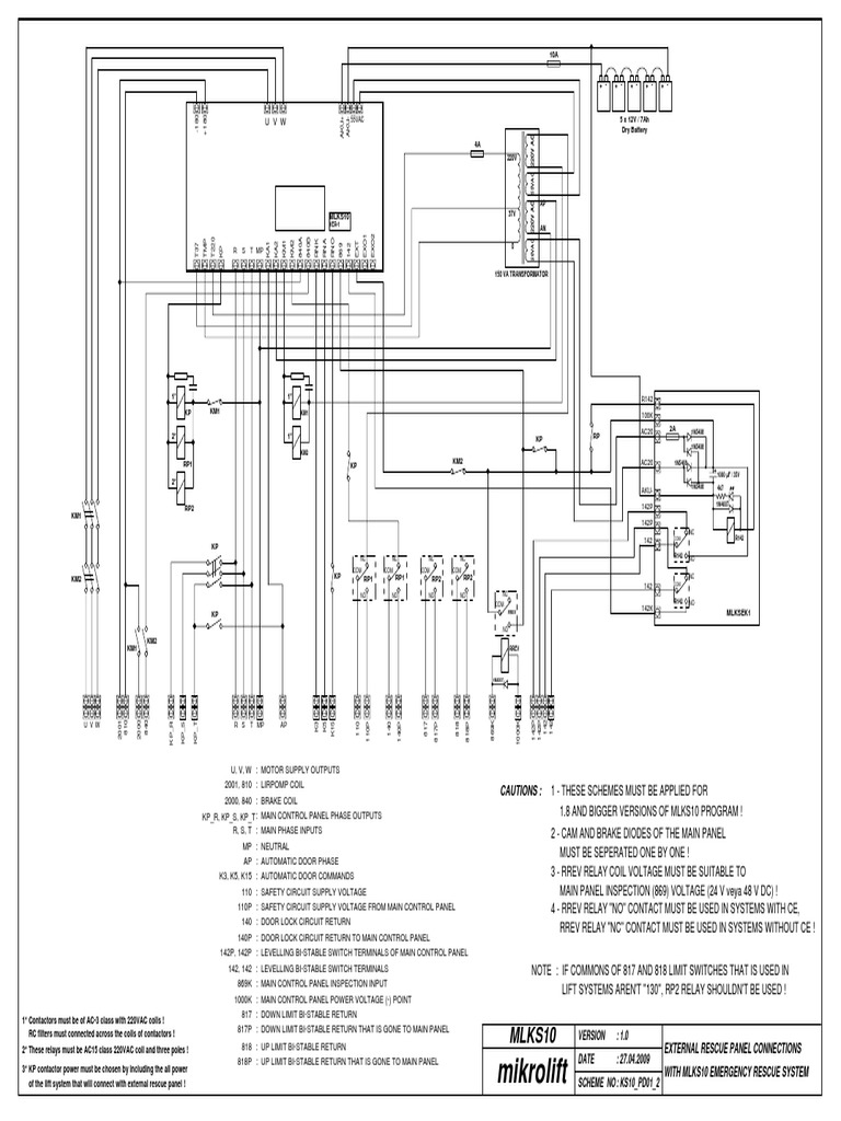Emergency Rescue Panel Connections | PDF | Relay | Switch
