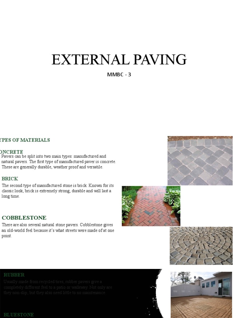 External Paving: MMBC - 3 | PDF | Concrete | Road Surface