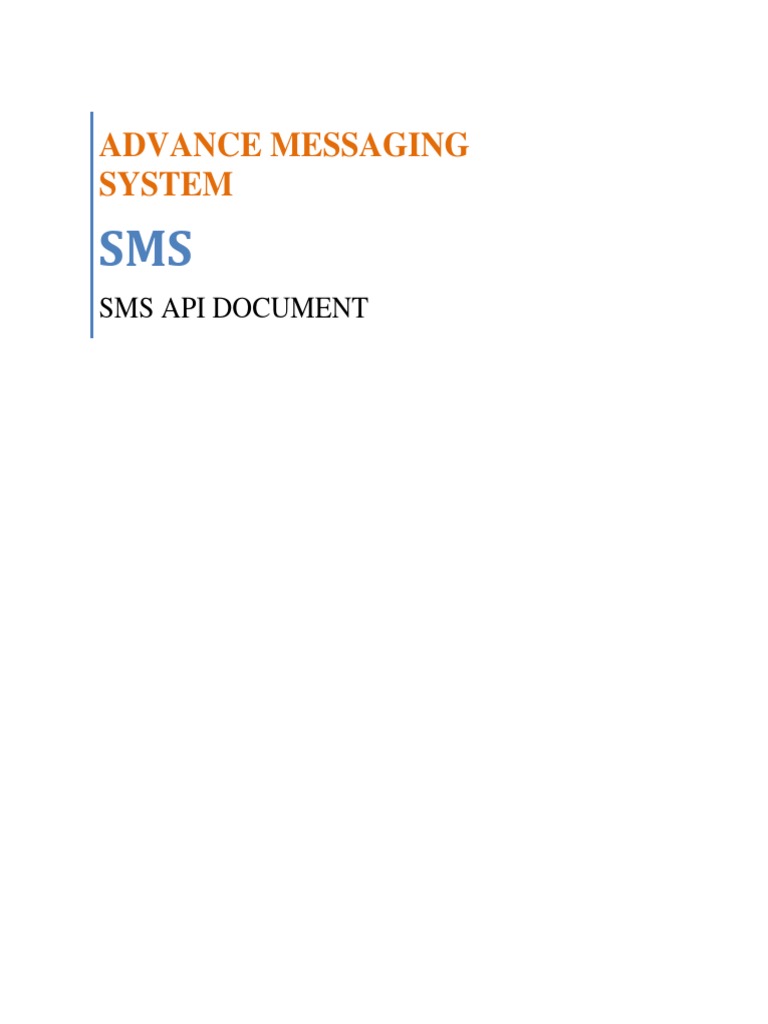 Advance Messaging System: Sms Api Document | PDF | Hypertext Transfer ...