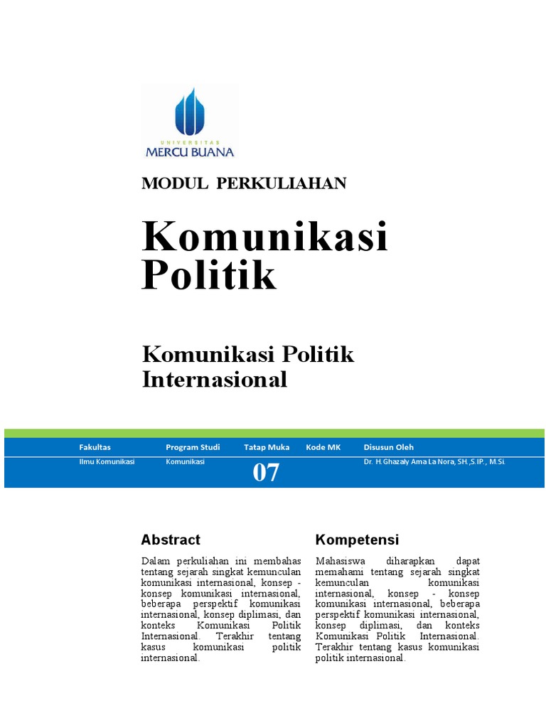 Umb - Modul Elearning - Kompol 7 | PDF | Politik | Ilmu Sosial