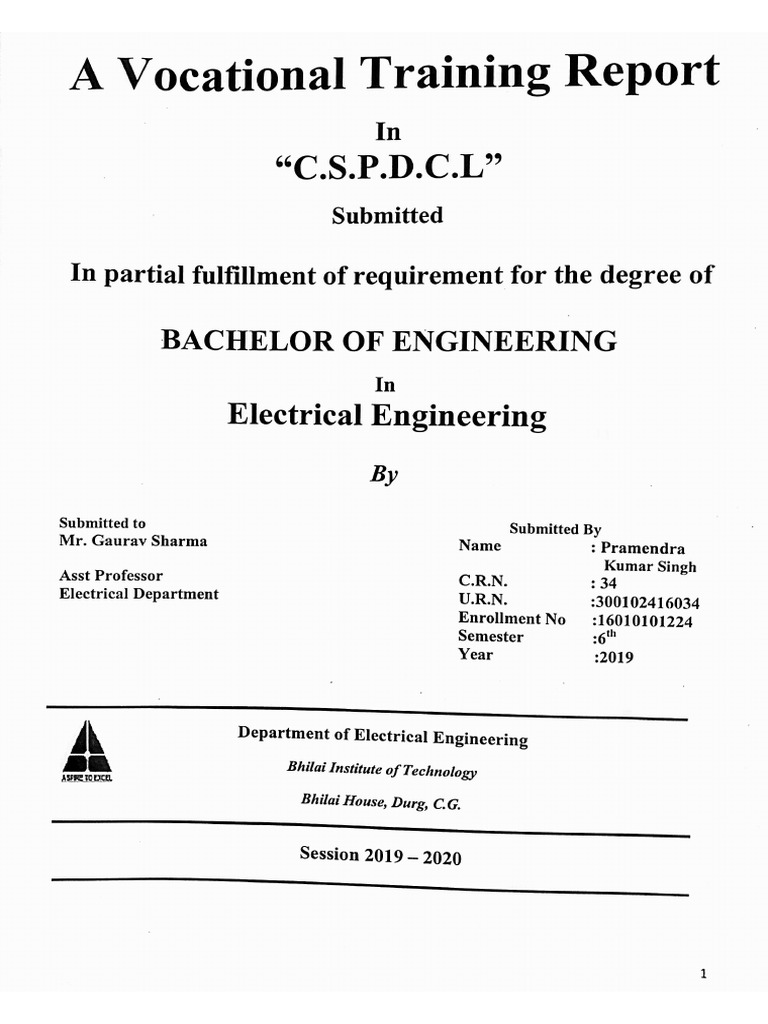 Vocational Training Sample Report | PDF