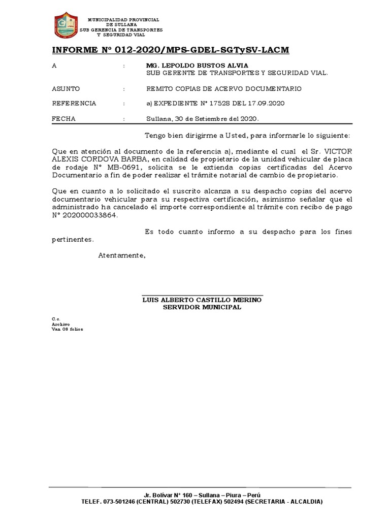 Inf. #012 - Acervo Documentario | PDF