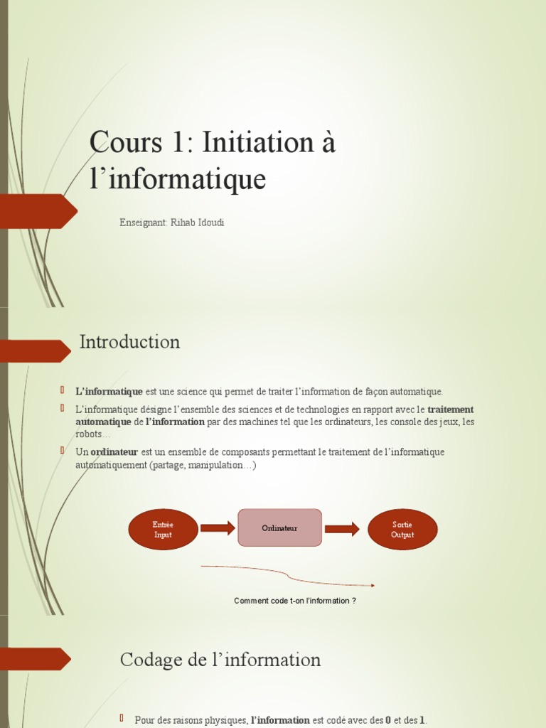 Cours I C2I | PDF | Système de fichiers | Mémoire (informatique)