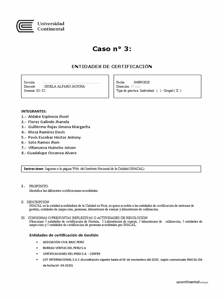 Semana 02 - Guía de Caso N 03 | PDF