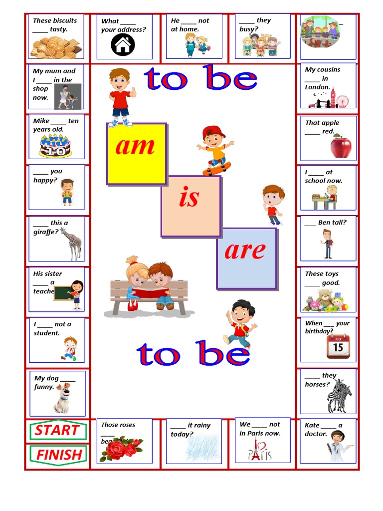 Board Game: "Am, Is, Are" Practice | PDF