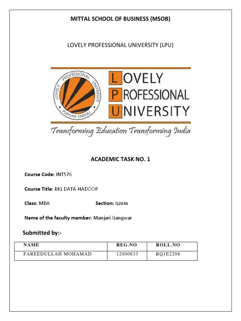 Lovely Professional University (Lpu) : Mittal School of Business (Msob ...