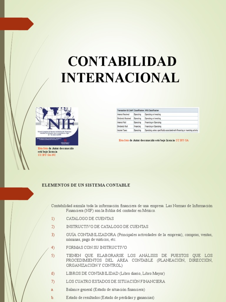 Introducción de Contabilidad Internacional | PDF | Contabilidad ...