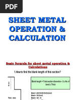 Sheet Metal Developed Length Calculations | PDF | Mechanical Engineering