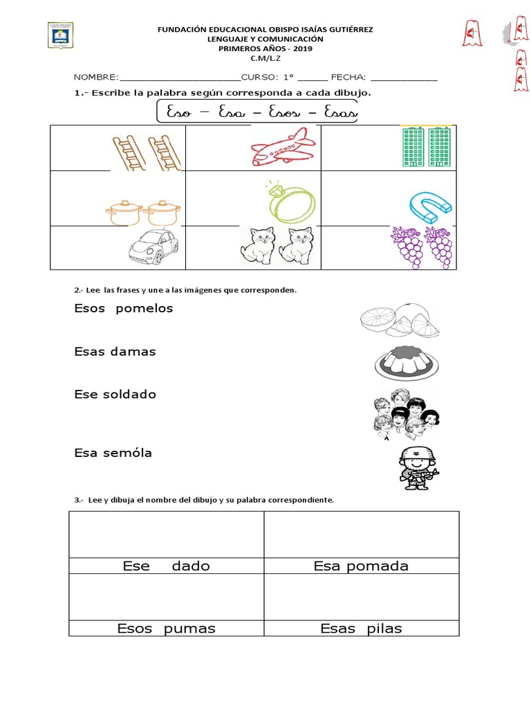 Guía de Eso-Esa-Esos-Esas | PDF