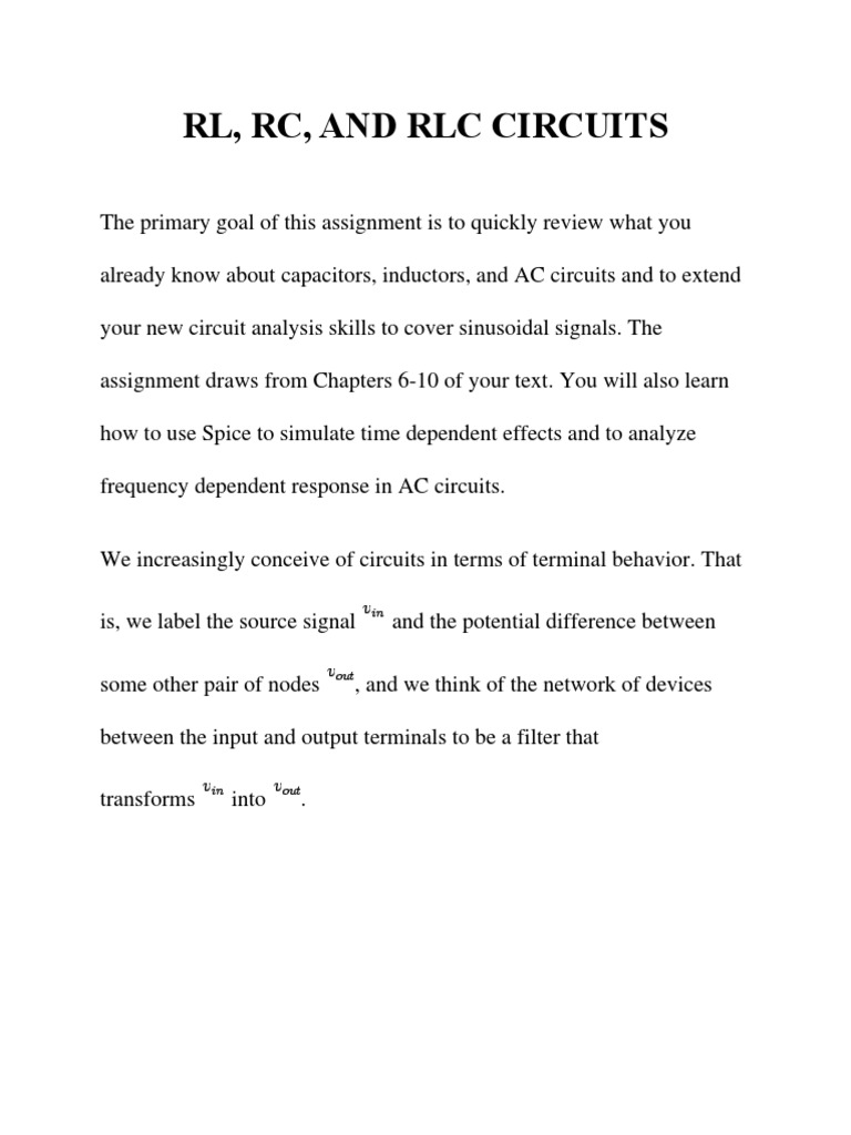 RL RC and RLC Circuits | PDF