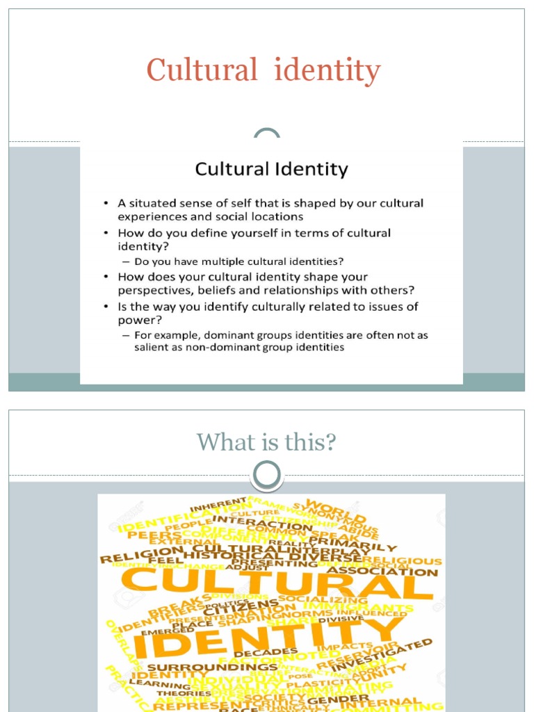 Cultural Identity | PDF