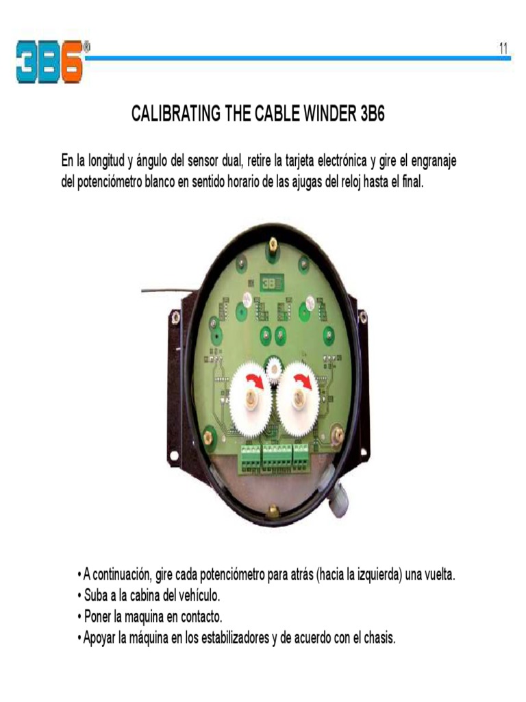 Calibrating The Cable Winder 3B6 | PDF