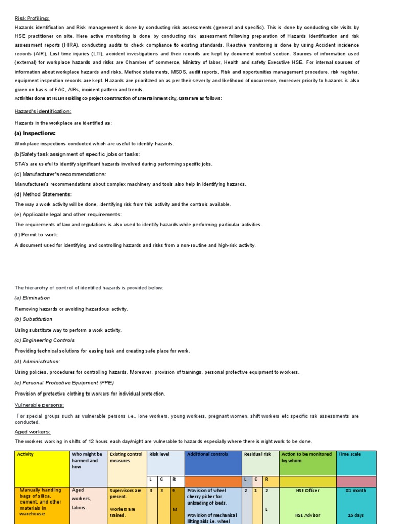 Risk Profiling - PAK 1 | PDF | Risk | Deep Foundation