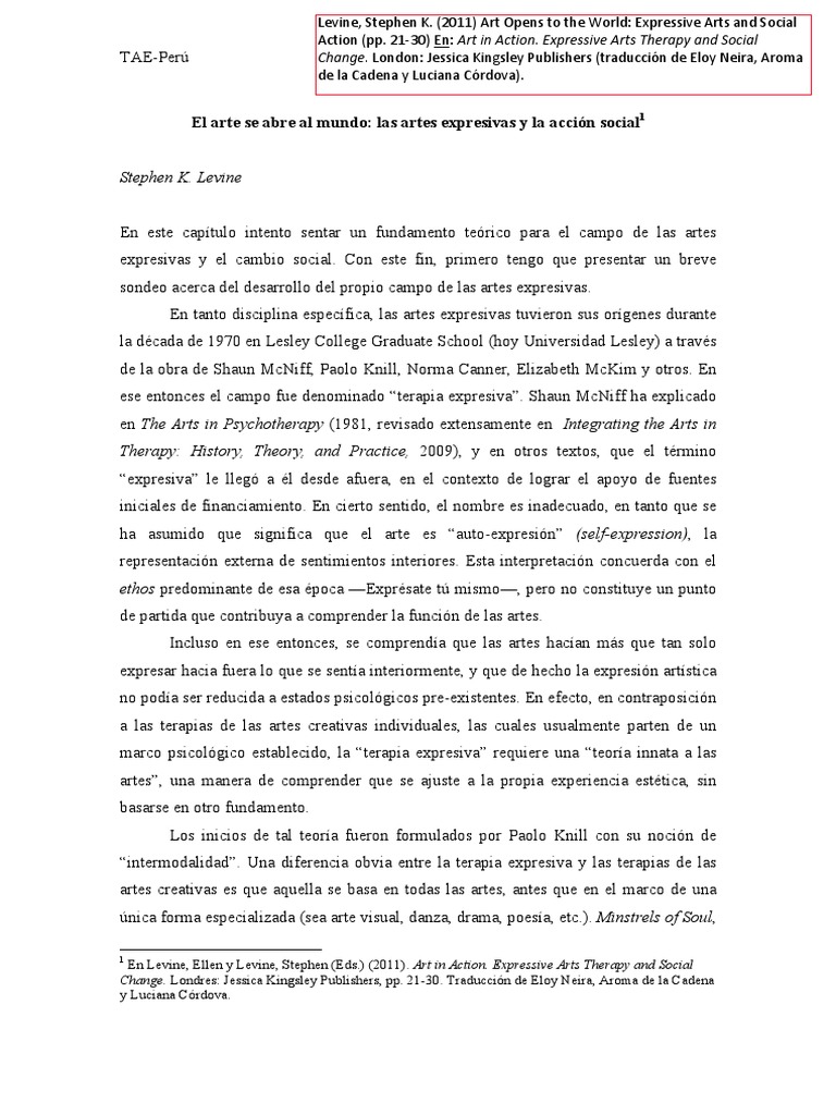 Levine, Stephen K. (2011) - Art Opens To The World Expressive Arts and ...