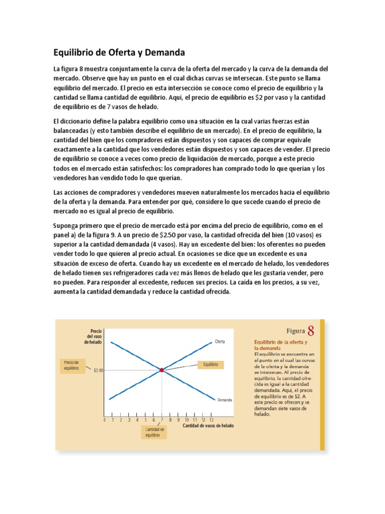 Lectura El Equilibrio de Oferta y Demanda | PDF | Oferta y demanda ...