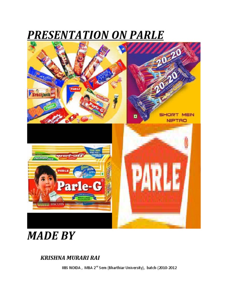 Presentation On Parle | PDF | Confectionery | Food And Drink