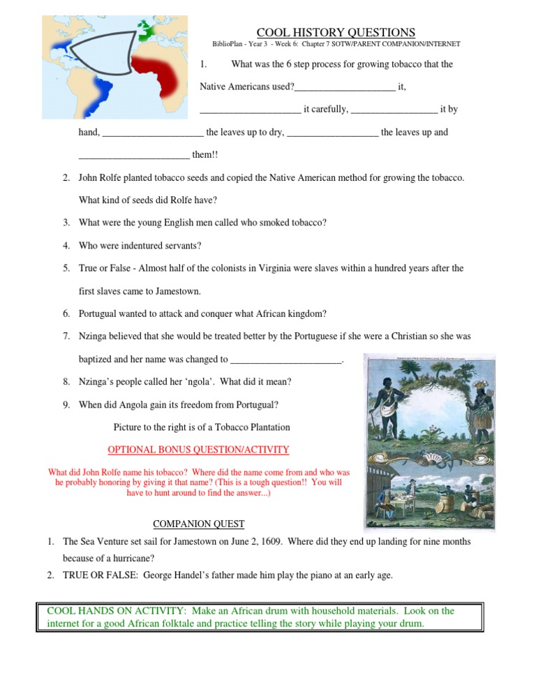 History Questions on Tobacco and Angola | PDF