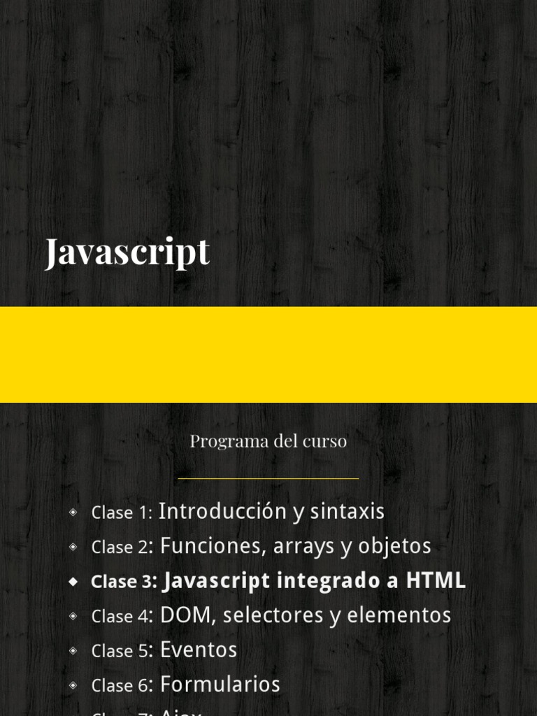 Curso de Javascript: Integración con HTML | PDF | Script Java | HTML