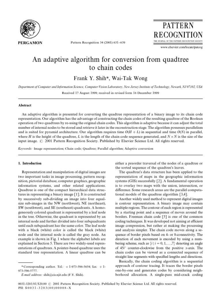 An Adaptive Algorithm For Conversion From Quadtree To Chain Codes | PDF | Geographic Information ...
