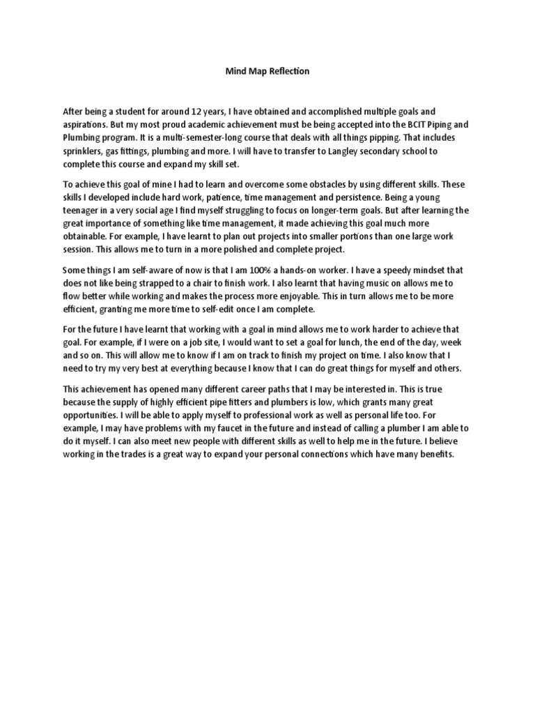 Mind Map Reflection | PDF