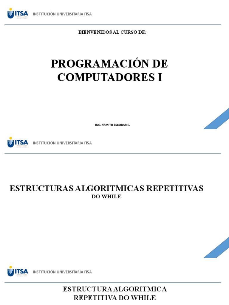 Estructura Repetitiva - Do While | PDF | Programación de computadoras ...