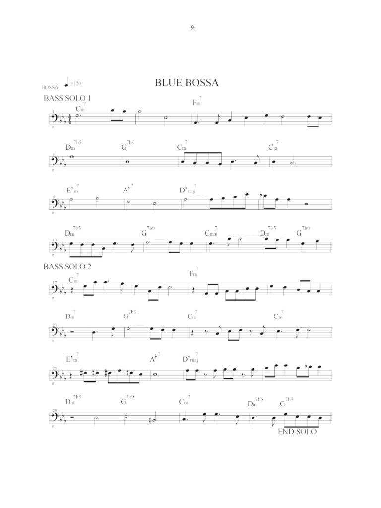 Blue Bossa Bass | PDF