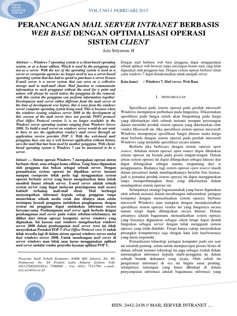 Web-Based Intranet Mail Server Design | PDF | World Wide Web | Internet ...