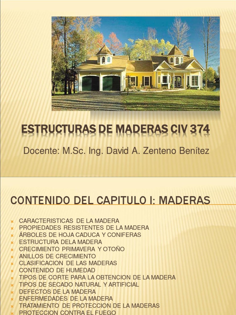 Estructuras de Madera Cap I | PDF | Tallo de la planta | Madera