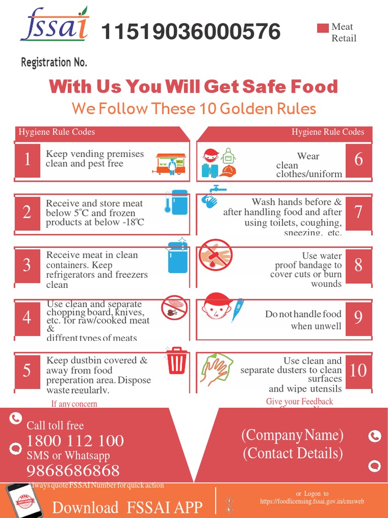 With Us You Will Get Safe Food: We Follow These 10 Golden Rules | PDF ...