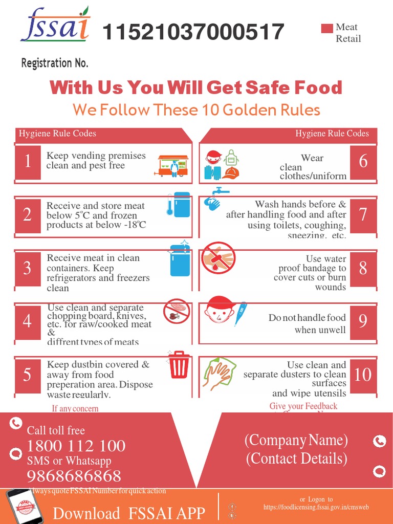 With Us You Will Get Safe Food: We Follow These 10 Golden Rules | PDF ...