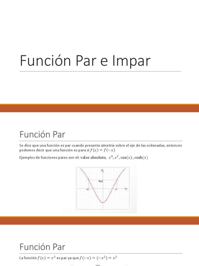 Clase 20-Función Par e Impar | PDF