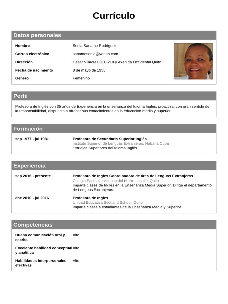 Curriculum Vitae Sonia Saname - PDF 3 | PDF