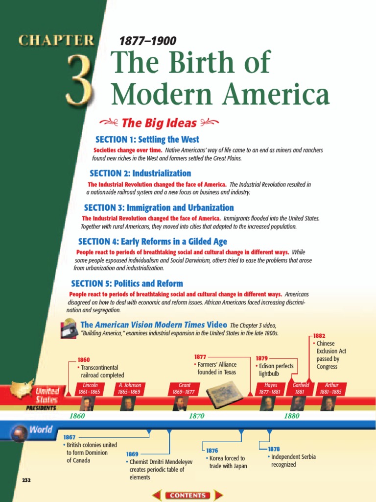 Chap03 The Birth of Modern America | PDF | Great Plains | Native ...