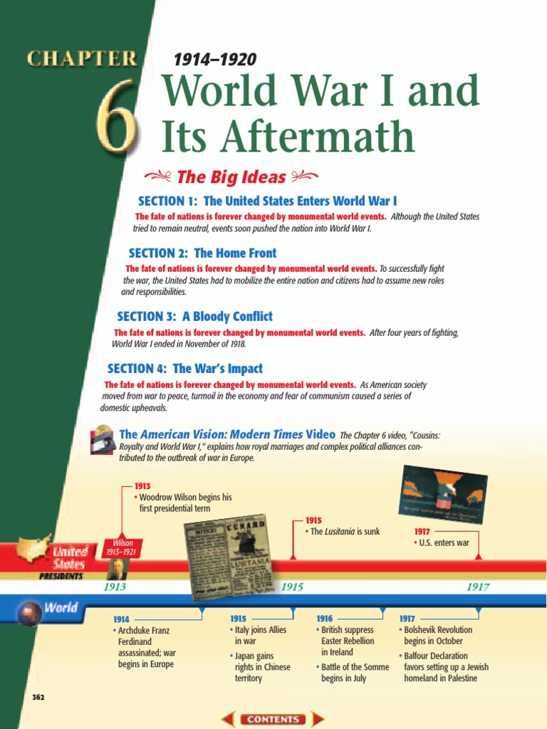 World War I and Its Aftermath: The Big Ideas | PDF | Austria Hungary ...