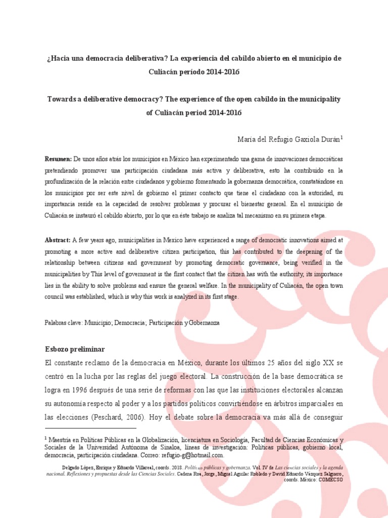 1776-Texto Del Artículo-419-1-10-20190203 | PDF | Ideologías políticas | Democracia
