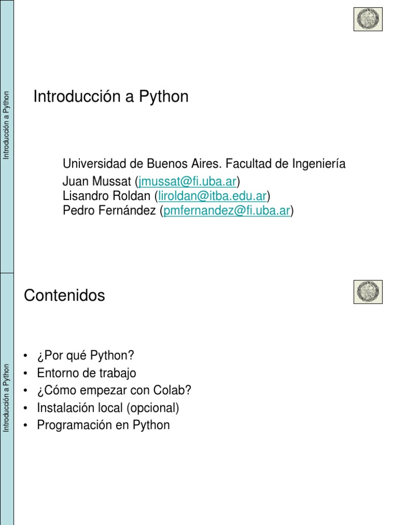 1102 Introduccion A Python | Descargar gratis PDF | Python (lenguaje de programación ...