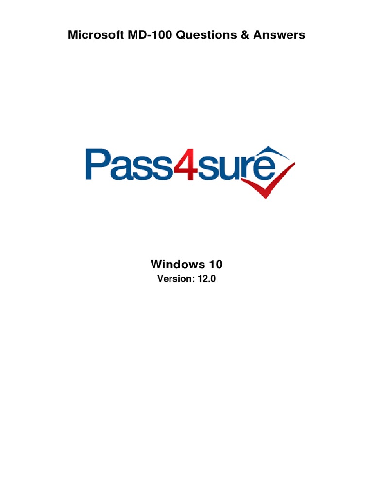 Test Dump MD100 | PDF | Group Policy | Windows 10