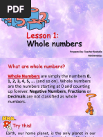 MATH LESSON 1-Whole Numbers and Operations | PDF | Division ...