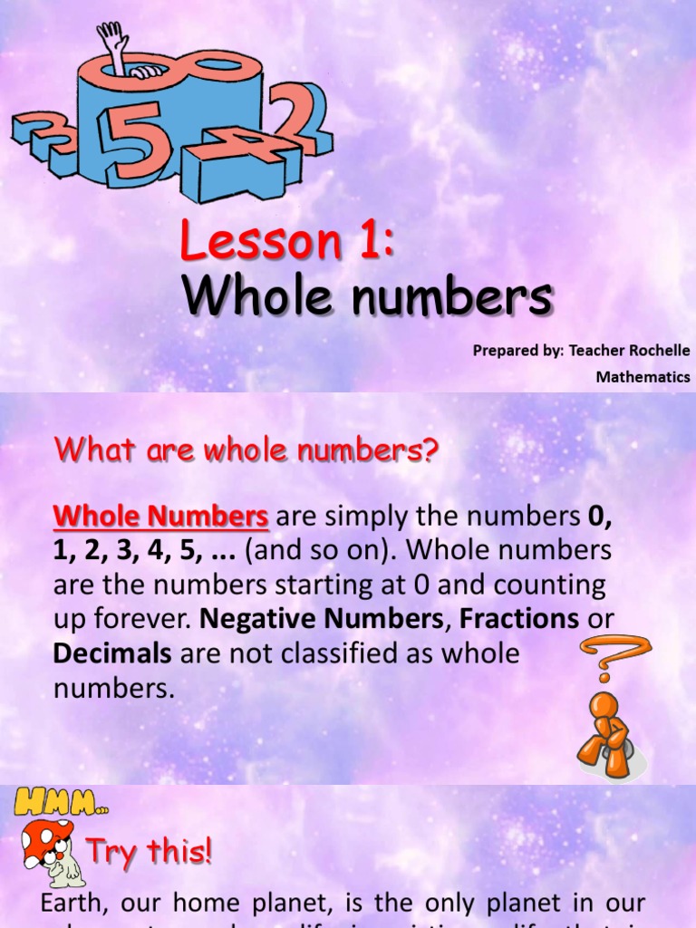 Lesson 1 Whole Numbers Mathematics Intermediate | PDF | Astronomical ...