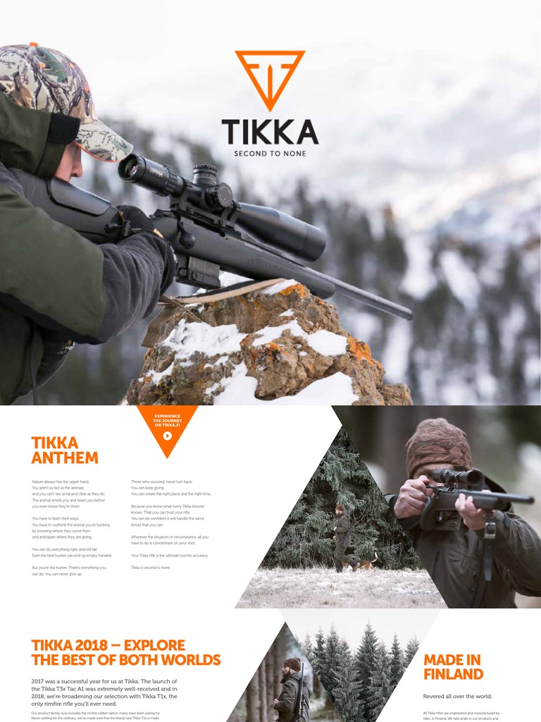 Tikka Rifle Catalogue 2018 | PDF | Rifle | Magazine (Firearms)