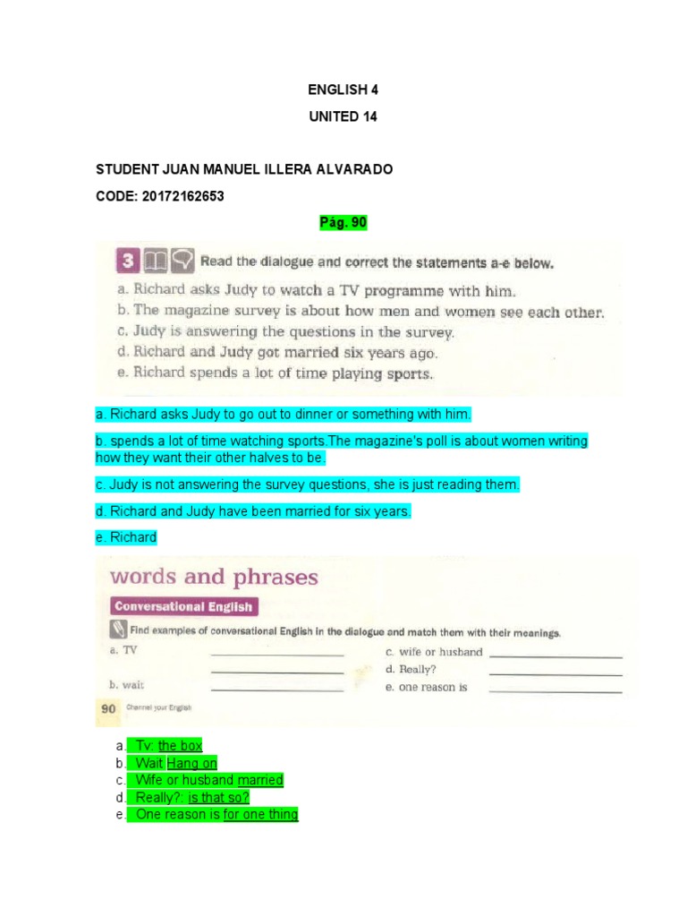 Unidad 14 Student Juan Manuel Illera Alvarado | PDF