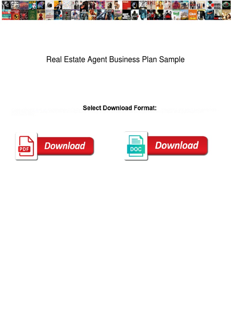 Real Estate Agent Business Plan Sample | PDF | Real Estate Broker ...