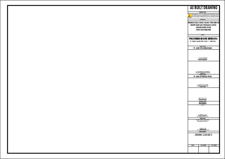 Kop As Built Drawing Gedung 2 | PDF