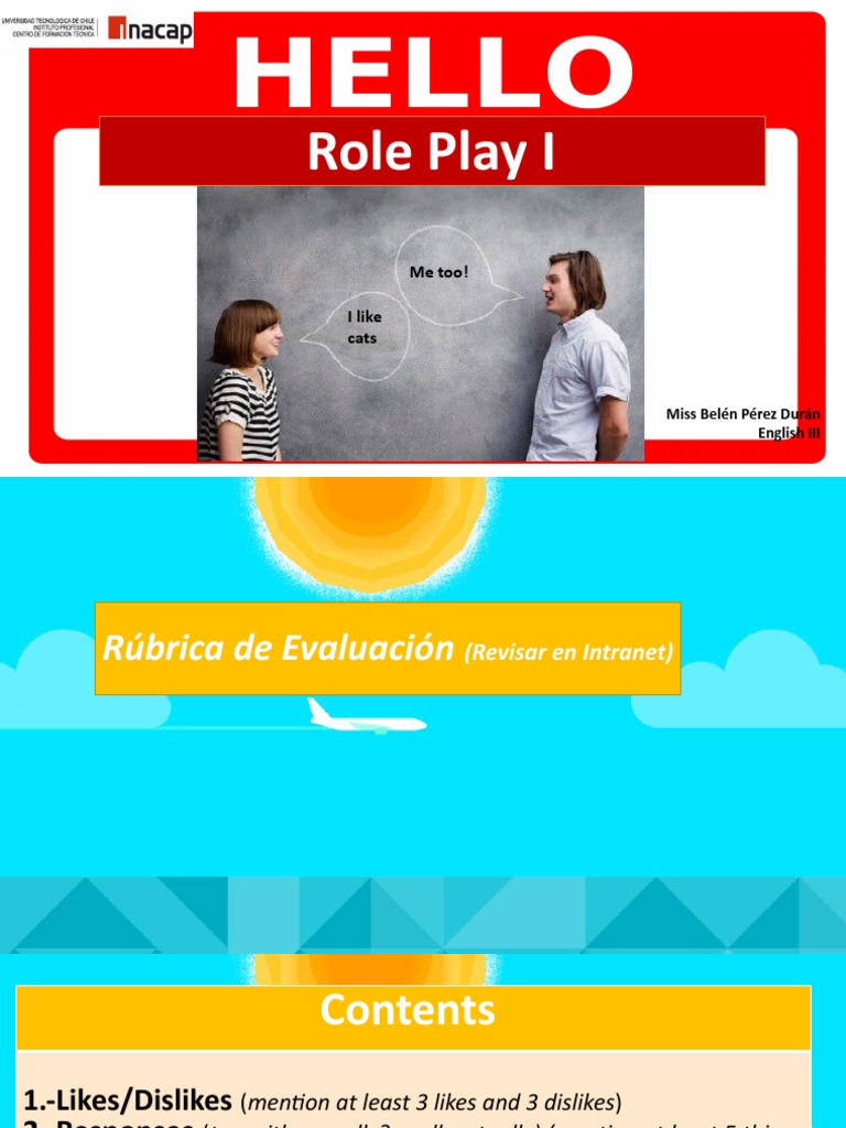 Instructions For ROLE PLAY I | PDF
