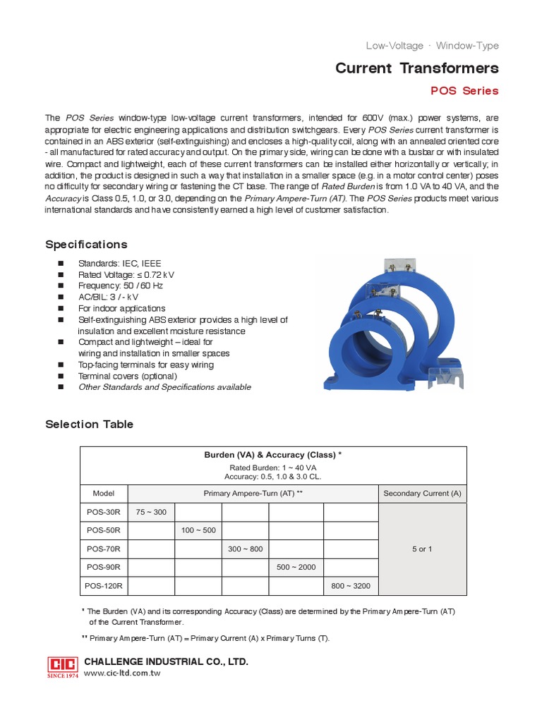 ABS-Encapsulated Low-Voltage Current Transformers For Indoor Use ...