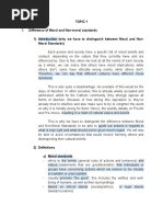 Chapter 1-The Ethical Dimension of Human Existence | PDF | Morality | Relativism