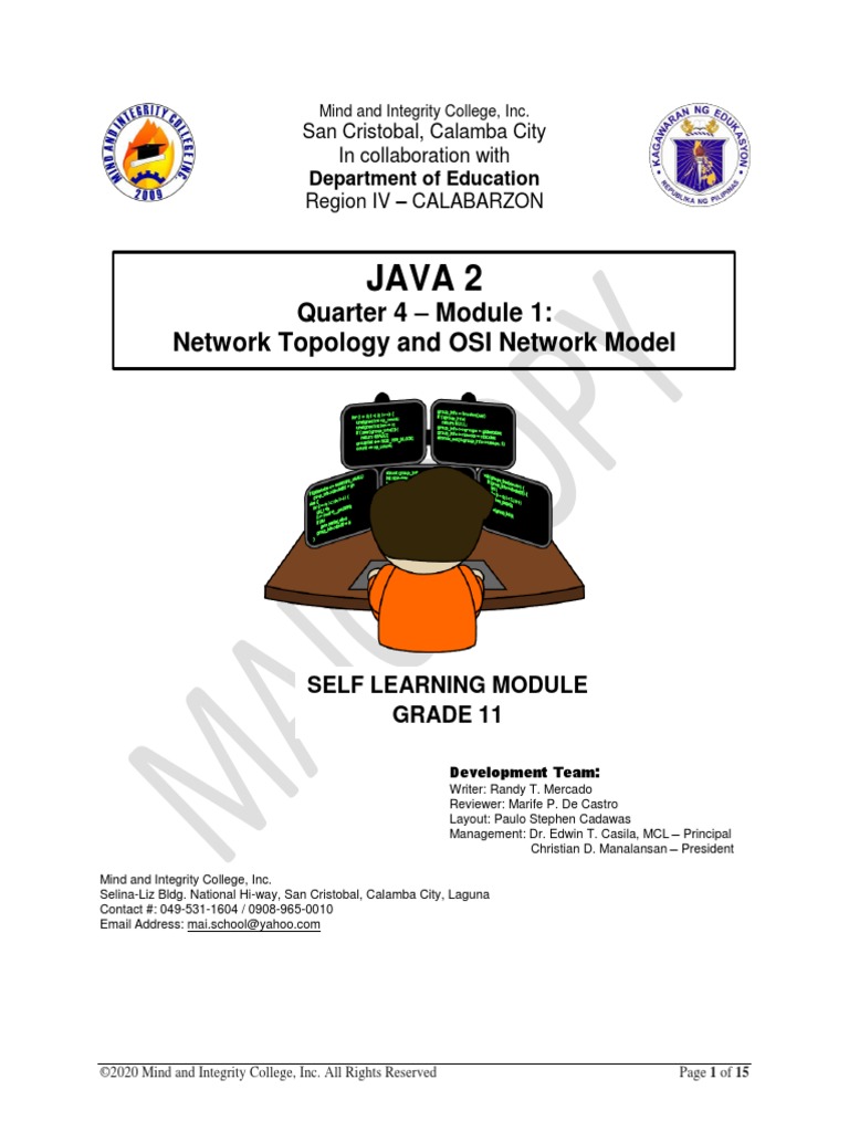 Q3M4 - JAVA2 - NetworkTopology | PDF | Network Topology | Computer Network